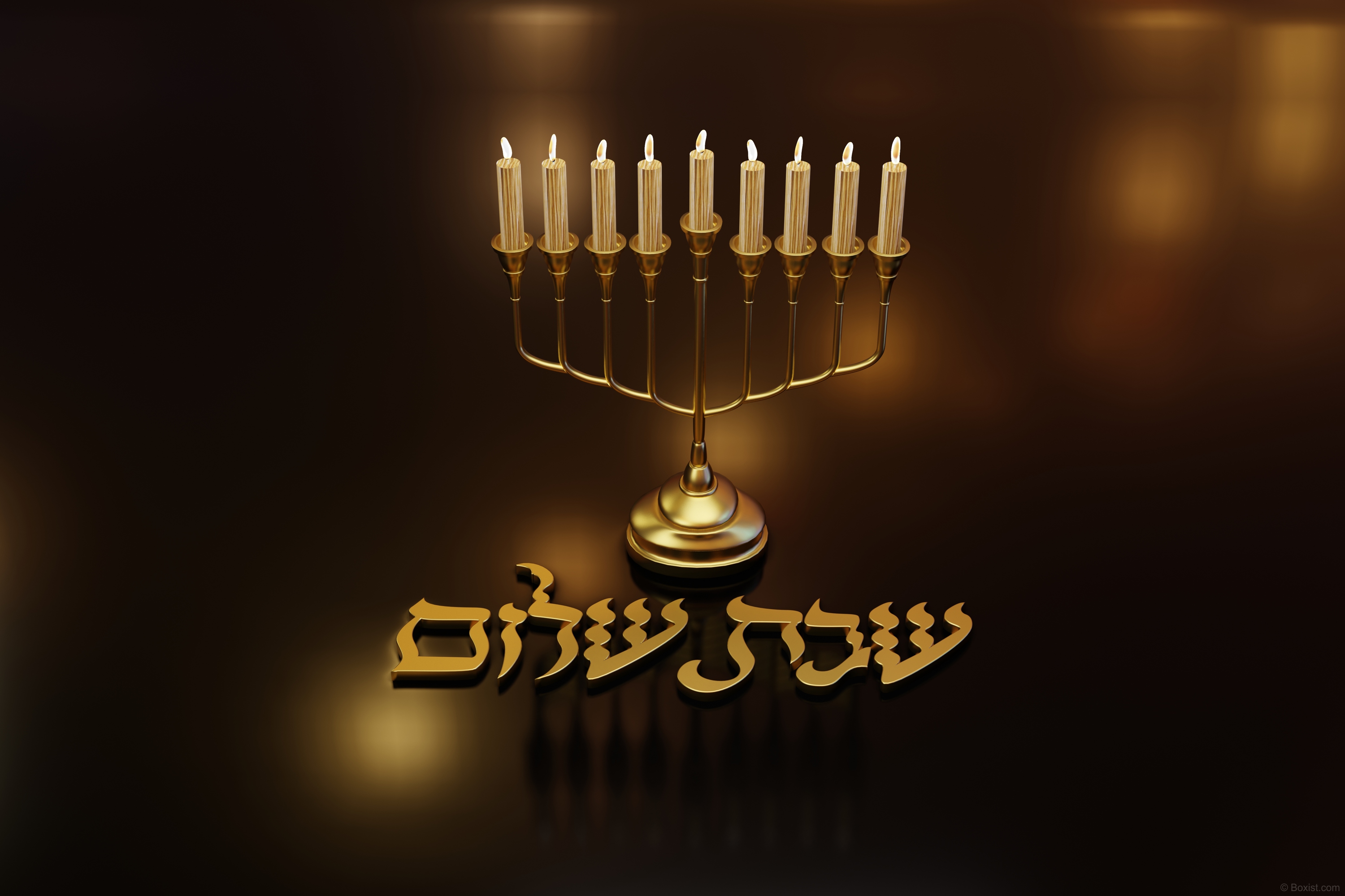 Shabat Shalom With Jewish Menorah / Stock Photo - Sam Mugraby's ...