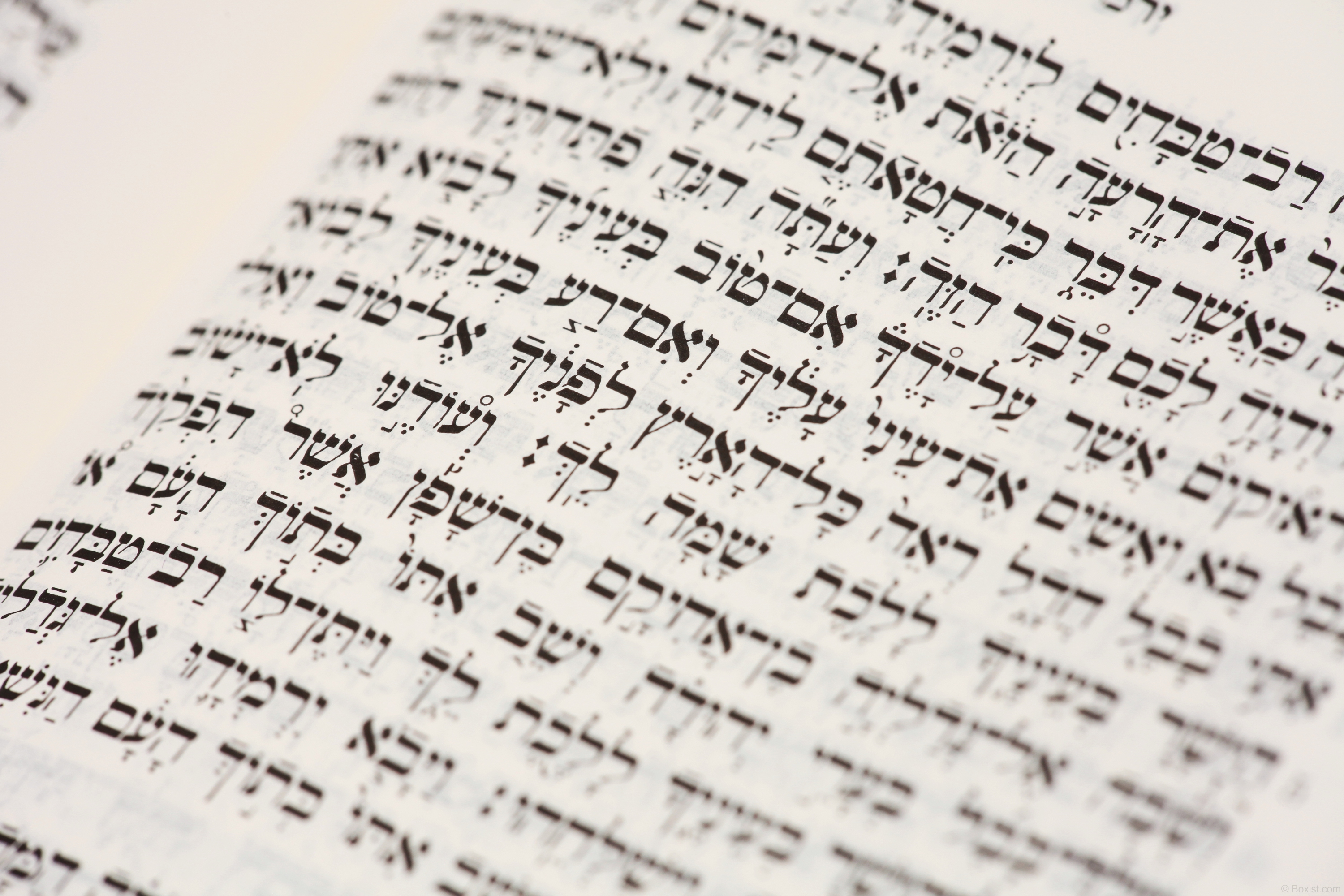 Jewish Bible Page In Hebrew / Stock Photo - Sam Mugraby's Photography ...